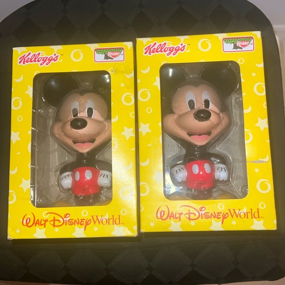 Disney | Other | Bundle Of 2 Mickey Mouse Bobble Head Kelloggs Keebler ...
